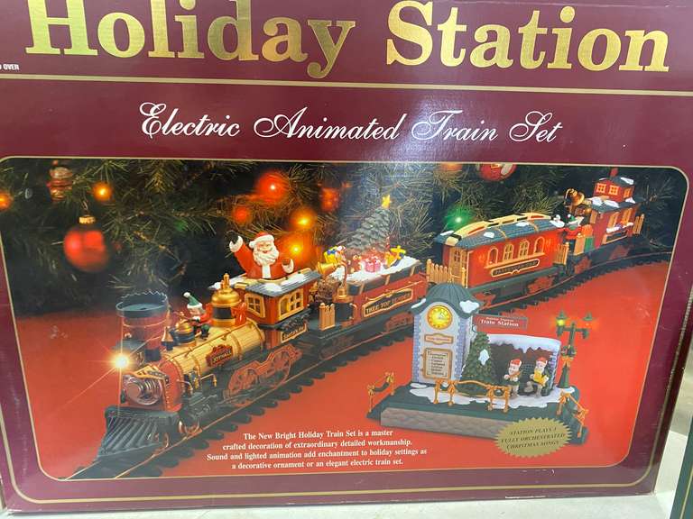 Holiday Station Musical Train Set & (3) Small Boxes of Holiday Express ...
