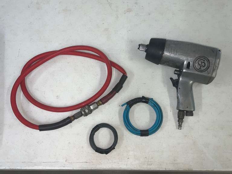 Chicago Pneumatic Heavy Duty Impact Wrench w/ Misc. Hoses - Gavel Roads ...
