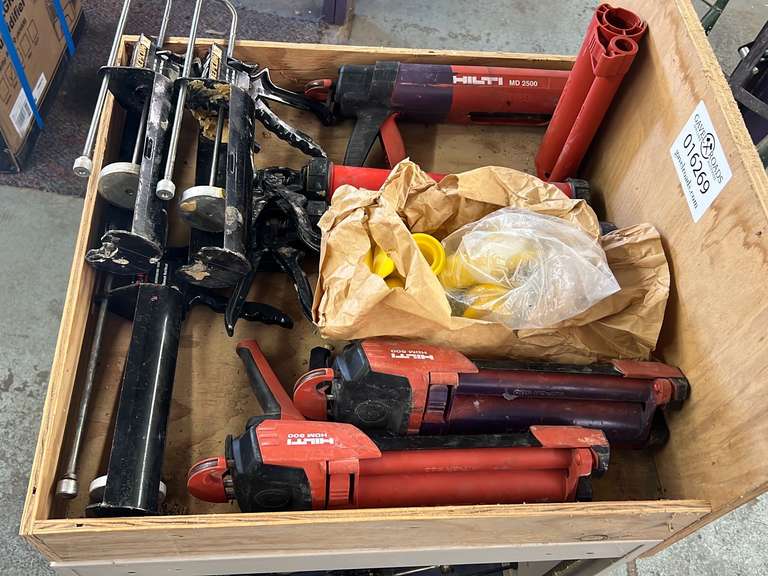 (1) Hilti MD 2500 Dispenser & (2) Hilti HDM 500 Dispensers & (3) Epcon ...