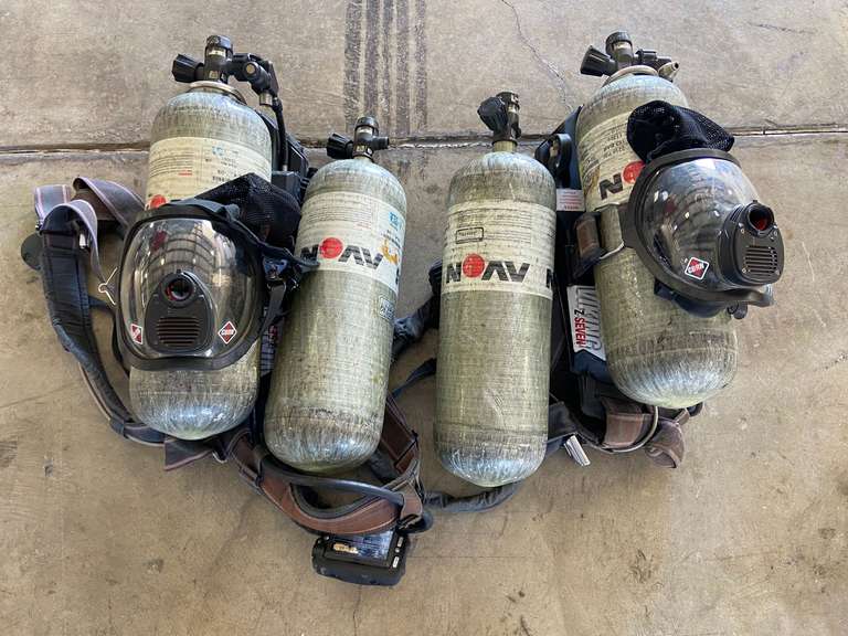 AVON/ISI Viking Z Seven SCBA Air Packs, (2) Full Packs & (2) Extra ...