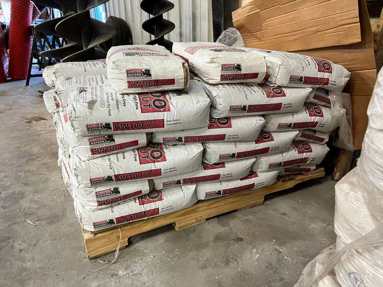 Pallet of Bags of Carter Waters CW100 1107 Grout - Gavel Roads Online ...