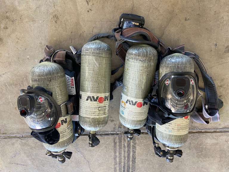 AVON/ISI Viking Z Seven SCBA Air Packs, (2) Full Packs & (2) Extra ...