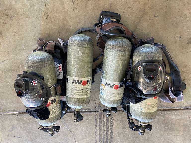 AVON/ISI Viking Z Seven SCBA Air Packs, (2) Full Packs & (2) Extra ...