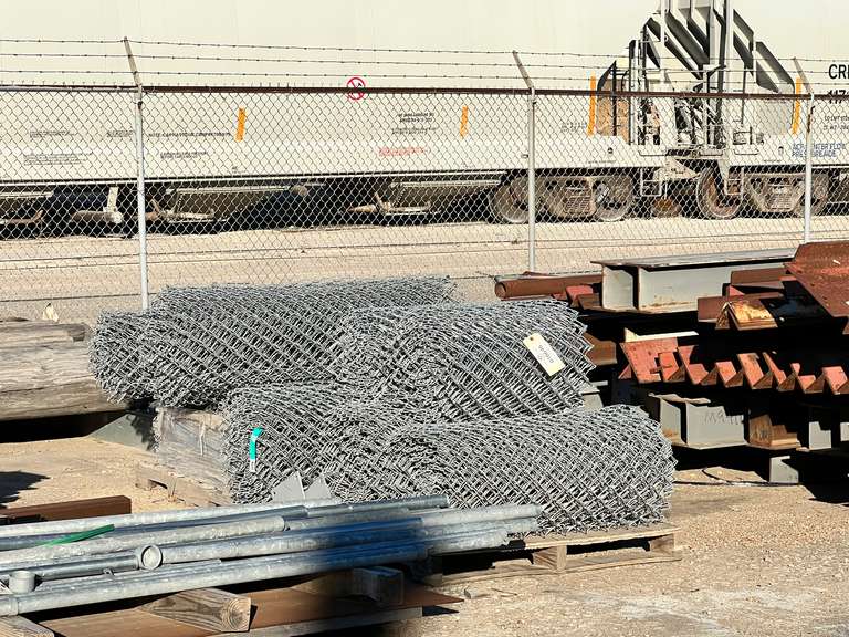 (10) Rolls of Misc. Size Chain Link & Posts - Gavel Roads Online Auctions