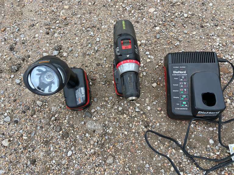 Die Hard Cordless Power Drill & Flashlight - Gavel Roads Online Auctions