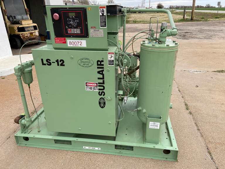 Sullair LS-12 Screw Air Compressor w/Zeks Air Dryer - Gavel Roads ...