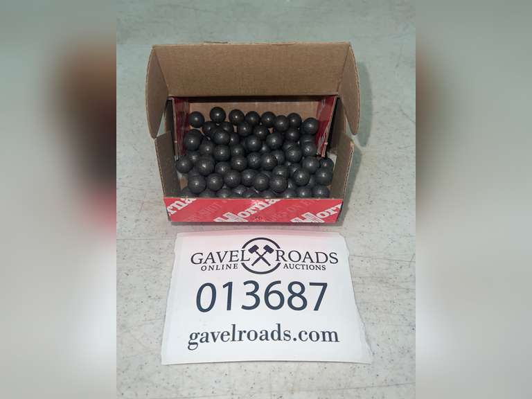 Box of 45 CAL Lead Round Balls - Gavel Roads Online Auctions