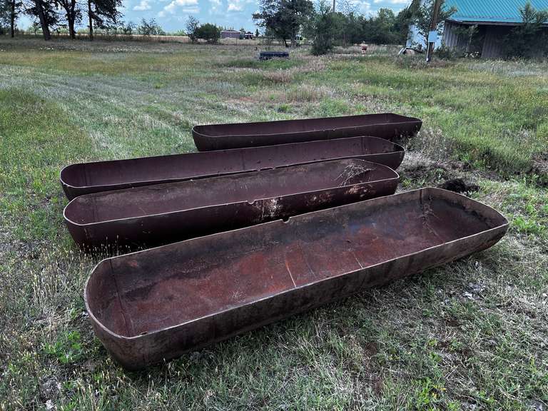 (4) 9' x 12' Steel Feeding Troughs - Gavel Roads Online Auctions