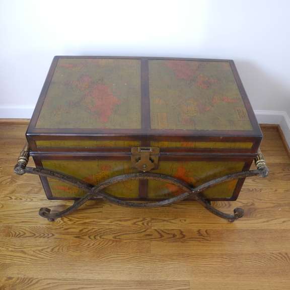 Unique Map Trunk / Coffee Table - GC5 Auctions