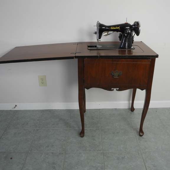 Vintage Admiral Star Sewing Machine in Cabinet - GC5 Auctions
