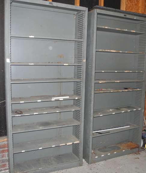 Pair of Vintage General Fireproofing Co. Metal Adjustable Shelves - GC5 ...