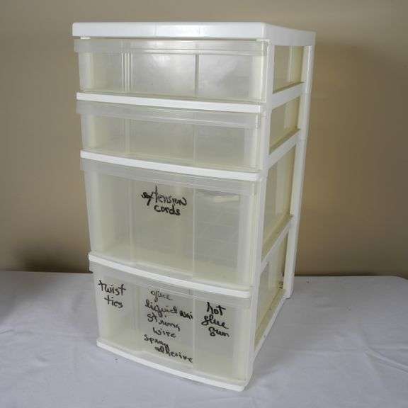 4 Drawer Plastic Storage Bin - GC5 Auctions