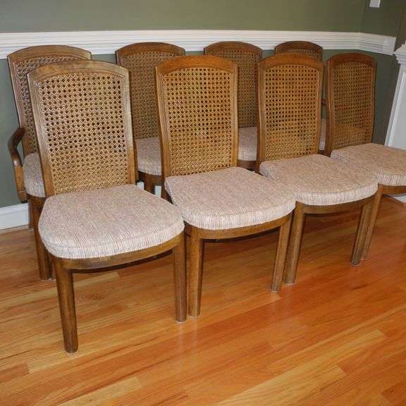 Lot of 8 Vintage Drexel Dining Room Chairs - GC5 Auctions