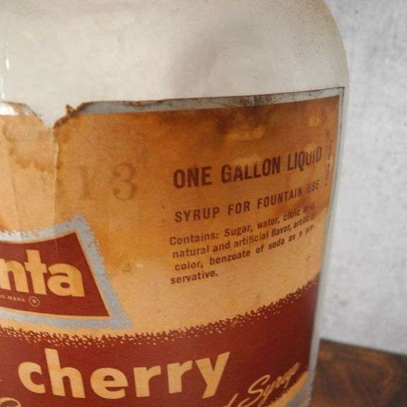 Vintage Fanta Gallon Black Cherry Syrup Jar with Cap - GC5 Auctions
