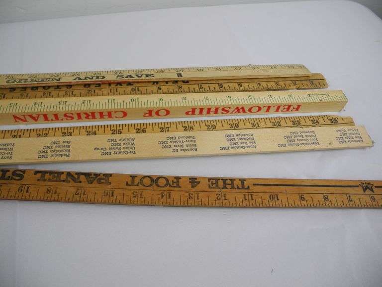 Collection of Vintage Yard Sticks - GC5 Auctions