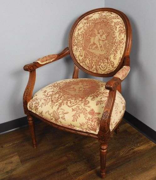 Beautiful Ethan Allen Upholstered Arm Chair - GC5 Auctions