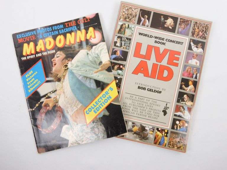 Live Aid Book and Madonna Collector Magazine - GC5 Auctions