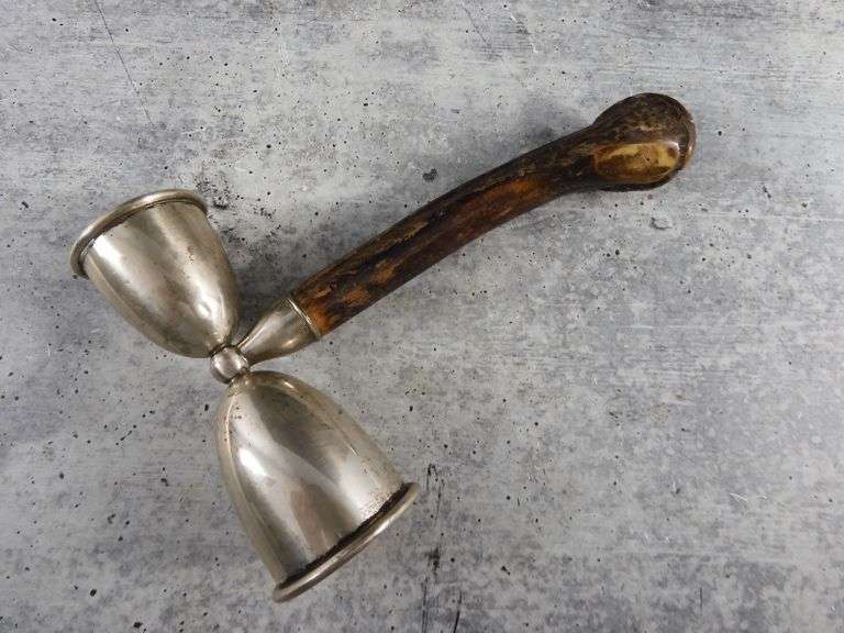 Antique Sterling Silver Jigger with Stag Handle - GC5 Auctions