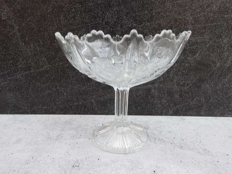 Vintage Pressed Glass Compote - GC5 Auctions