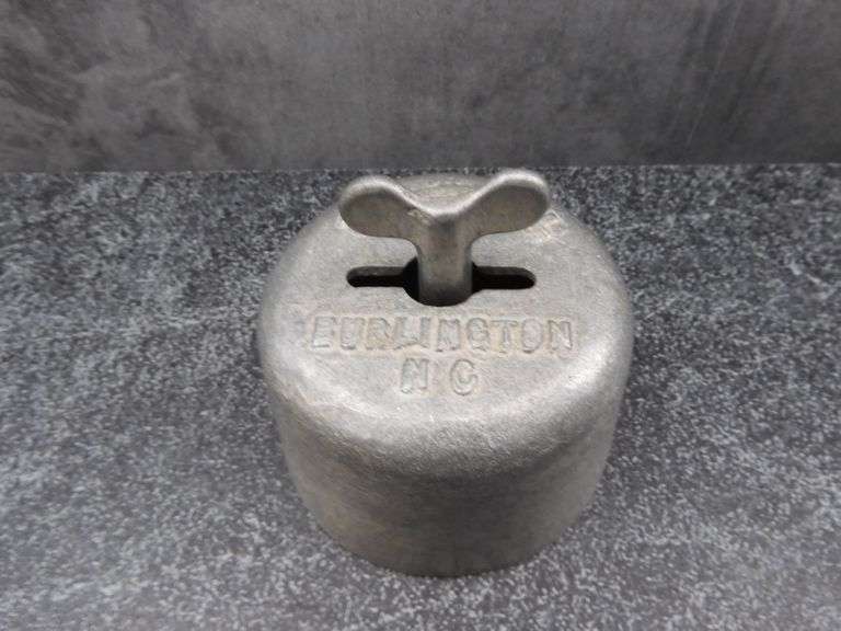 Vintage T.R. Hall Cast Aluminum Butter Mold - Burlington, NC - GC5 Auctions