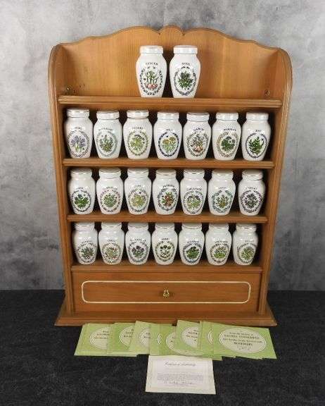 Franklin Mint "Gloria Vanderbilt Spice Jar Collection" on Rack - GC5 ...