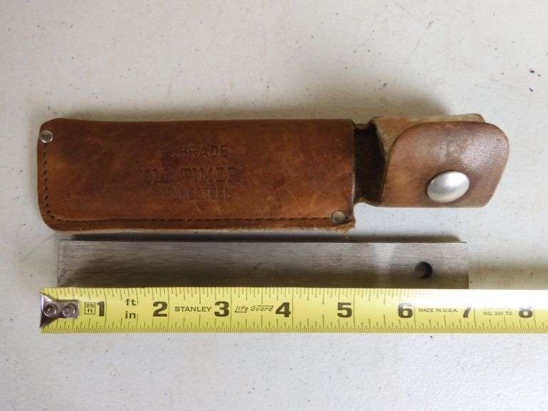 Vintage Schrade Old Timer Honesteel in Leather Case - GC5 Auctions