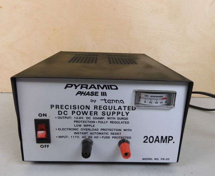 Tenna Pyramid Phase III Precision Regulated DC Power Supply Model PS20 ...