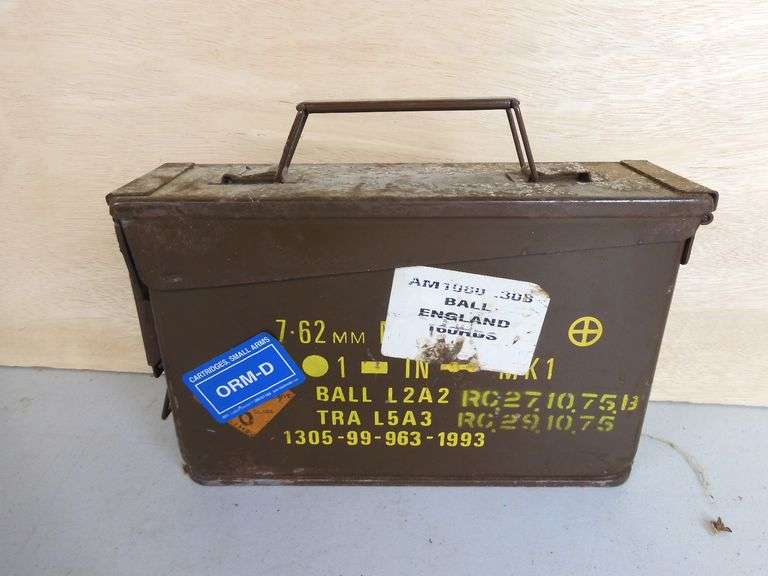 Metal Ammo Box of 7.62MM L2A2 Ammunition - GC5 Auctions