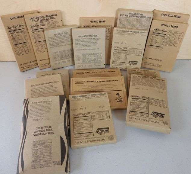 Big Lot of Survivalist Military Meal Rations in Box - GC5 Auctions