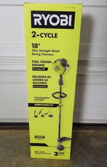 New Ryobi 2-Cycle Straight Shaft String Trimmer in Box - GC5 Auctions
