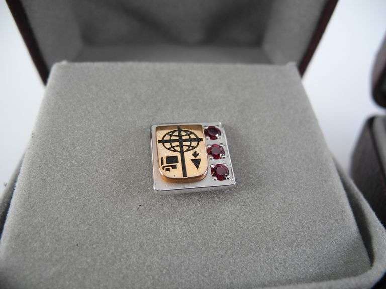 Lot of 2 Employee Recognition Lapel Pins with 10K Gold Emblem - GC5 ...