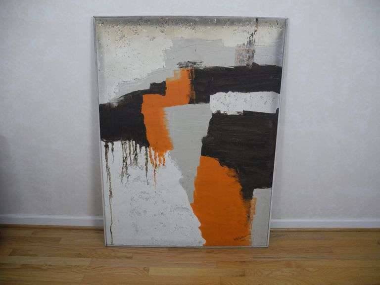Award Winning Large Abstract Oil Painting by Winnie Ferguson - 1965 ...