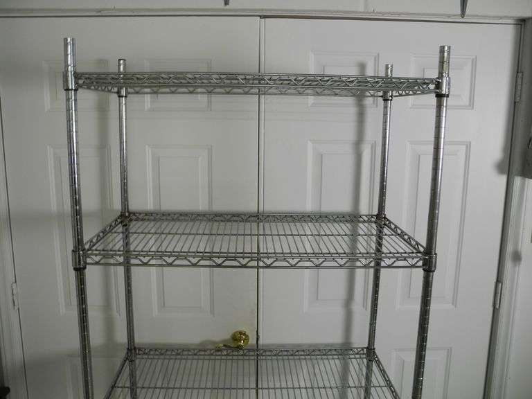 Stainless Steel 5 Shelf Rolling Rack - GC5 Auctions