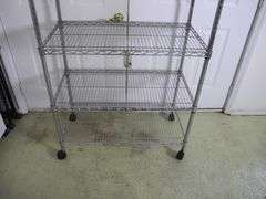 Stainless Steel 5 Shelf Rolling Rack - GC5 Auctions
