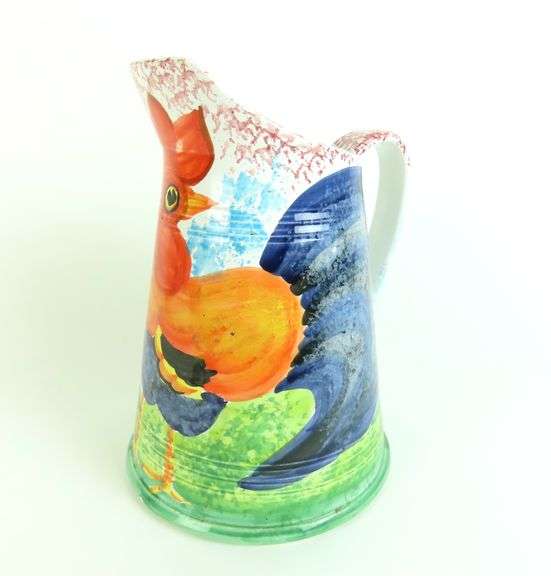 Dept. 56 Hand Painted Chicken Pitcher - Made in Italy - GC5 Auctions