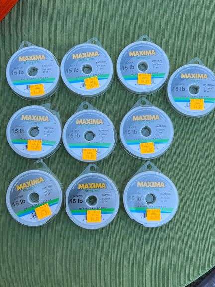 Maxima 15 Lb Leader Material 27 Yard Spools - Gregg Auctions