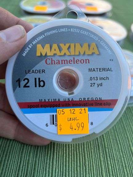 Maxima .12 Lb Leader Materal, 27 Yard Spools - Gregg Auctions