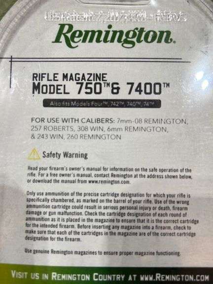 Remington Model 74, 740, 742, 750 & 7400 Magazine - Gregg Auctions