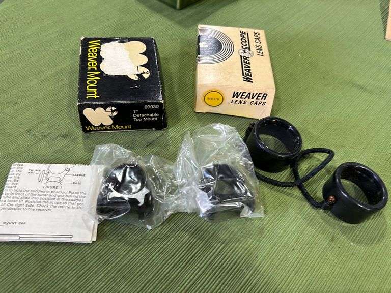 Weaver 1” Scope Rings and Scope Covers - Gregg Auctions