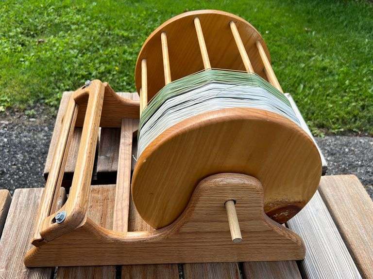 Custom Built Oak Fly Line Winder - Gregg Auctions