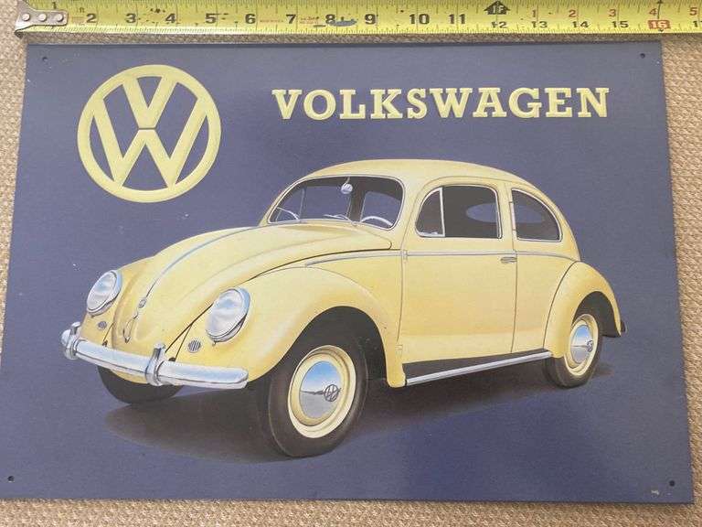 VW tin sign - Gregg Auctions