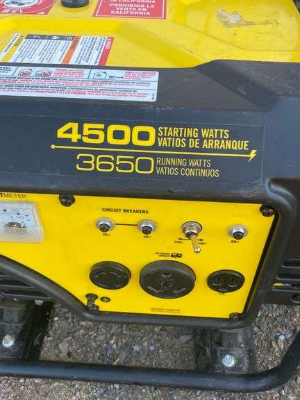 Champion 4500 generator - Gregg Auctions