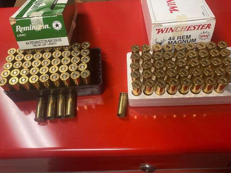 .44 Rem Mag bullets- 89 rounds + shells - Gregg Auctions