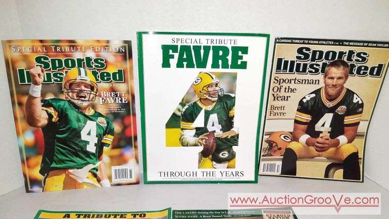 7 Colletible Commemorative Brett Favre Magazines. Green Bay Packers ...