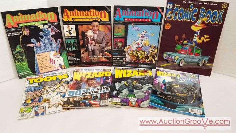 Various Animation magazines 1987, Wizard magazines 1997-2003, Toons ...
