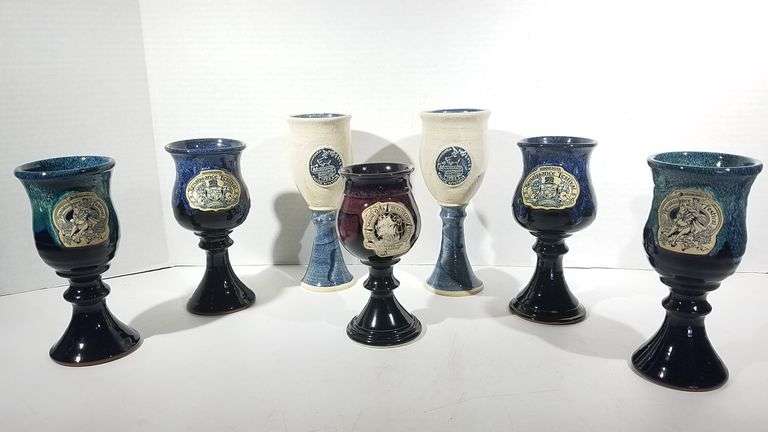Set of 7 Minnesota Renaissance Festival Chalice Cups - AuctionGrooVe ...