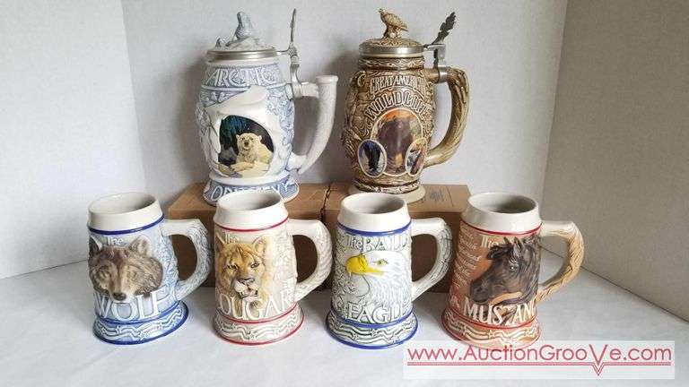 6 Avon Wildlife Steins. Avon Tribute to American Wildlife Stein 1995 ...