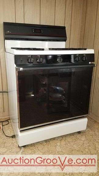 General Electric XL44 gas top burner stove and oven gas turned off ...