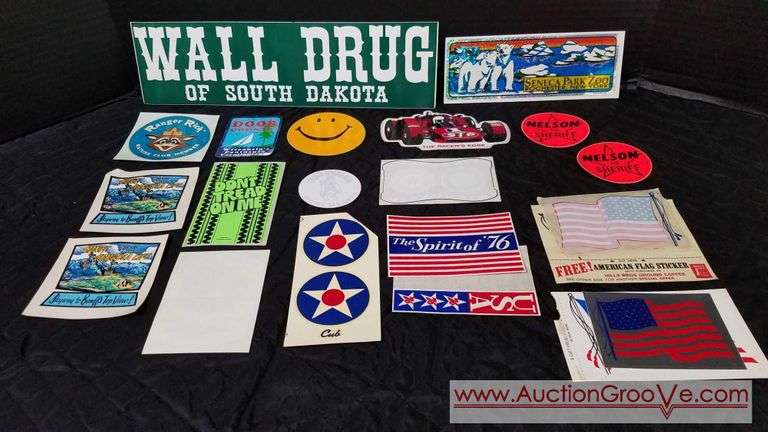 Assortment of sticker with Wall Drug bumper sticker, Seneca Park Zoo ...