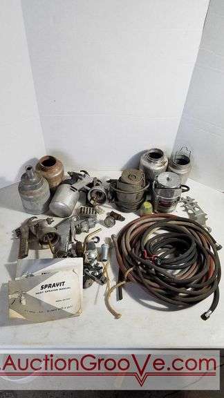 Sprayit portable paint sprayer, two compressors that work, 4 guns, hose ...